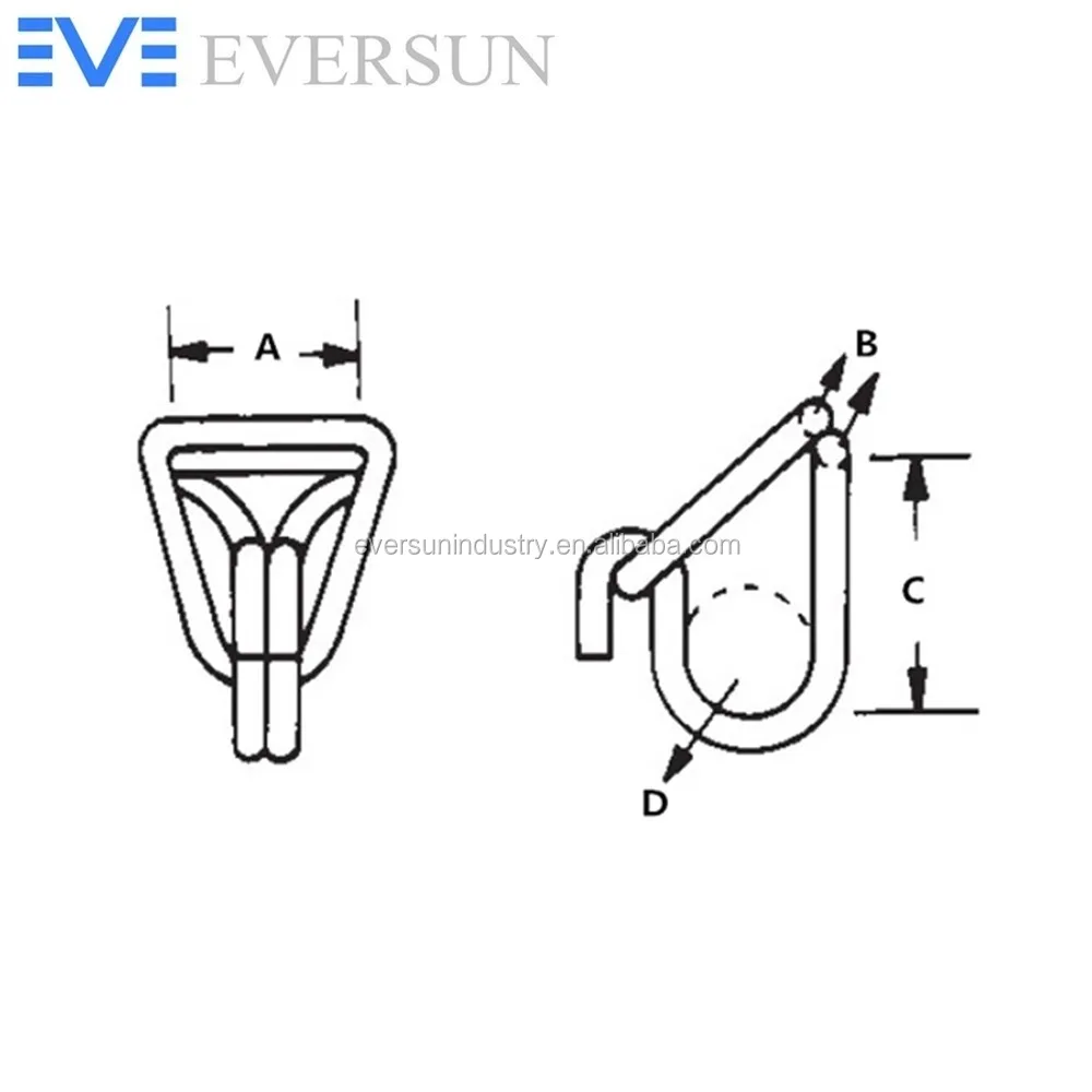 Eversun Australia Type As/nzs 4380 Swan Hook & Keeper For Load ...