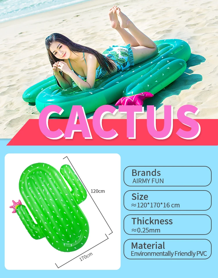 Large Inflatable Desert Cactus Pool Float Inflatable Water Swimming ...
