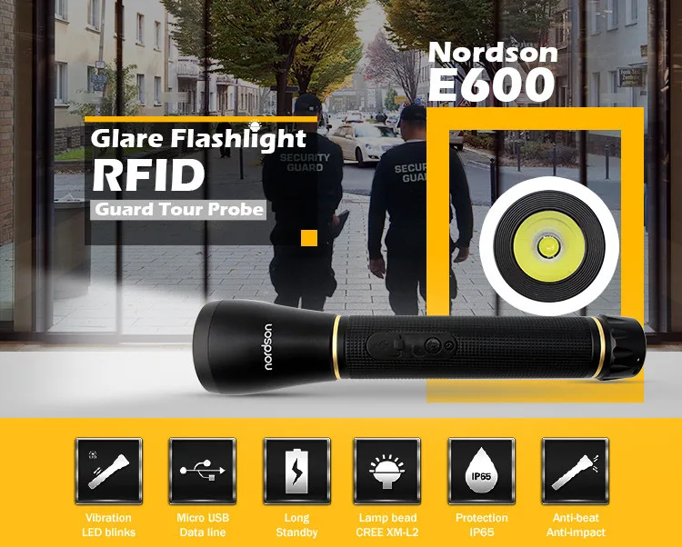 Waterproof Security Led Torch Rfid Patrol Guard Tour System Probe ...