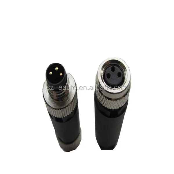 Connector Circular Ip 68 M8 3 Pin Male Female Wire Connector - Buy ...