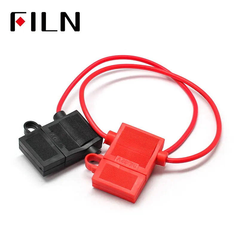 Red Black With Wire Cable Waterproof Auto Fuse Holder For Medium Blade ...