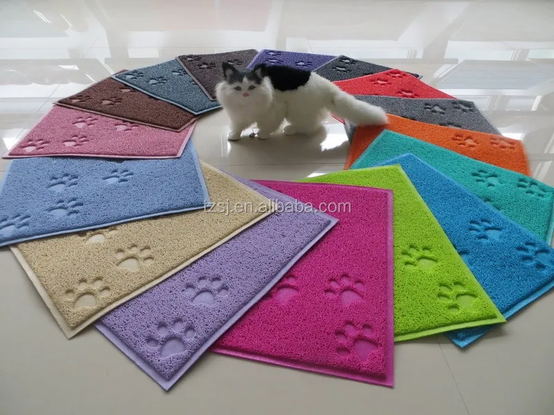 Cat Feeding Mat Pad Cute Pvc Dish Bowl Food Water Feed Cat C Face ...
