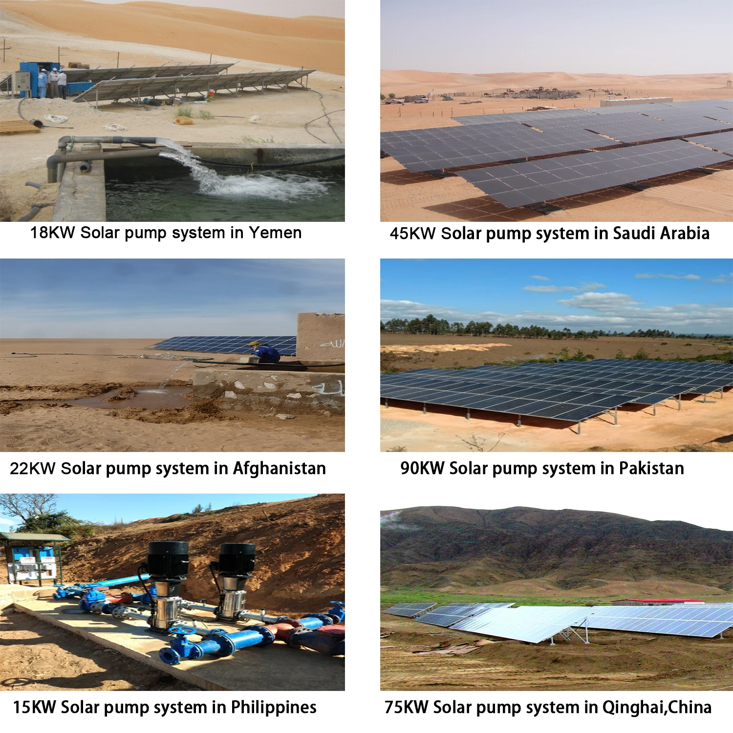 Solar Water Pumping System - 10-500m Max Head Submersible Pump