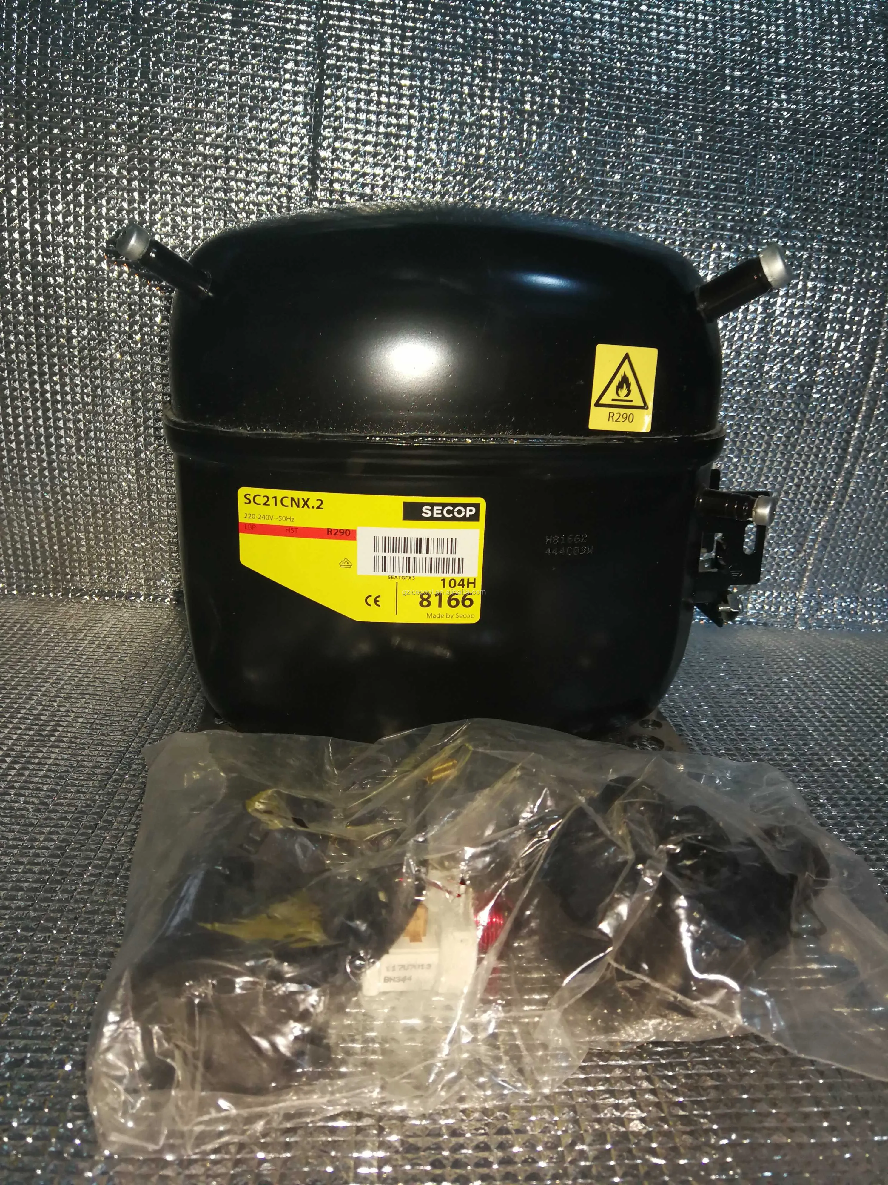 Original 3/4hp Secop R290 Refrigeration Compressor Sc21cnx.2 104h8166 ...