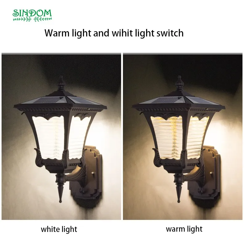 European Style Antique Solar Led Outdoor Wall Mounted Light - Buy Solar ...