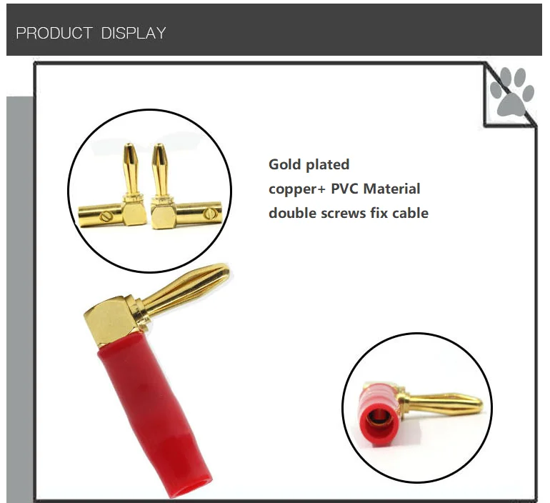 Gold Plated Right Angle Screw 4MM Banana Plug Connector Free-solder ...