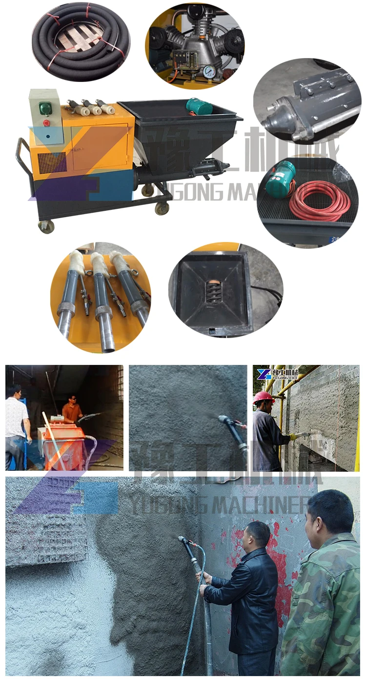 Construction Machinery Stucco Spray Plaster Pump Machine Products from ...