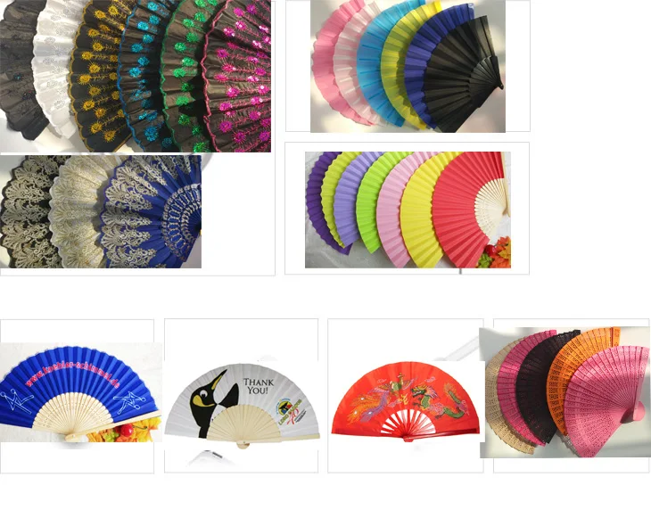 Custom Logos Spanish Hand Fan Folding Fans Flamenco Fast Delivery
