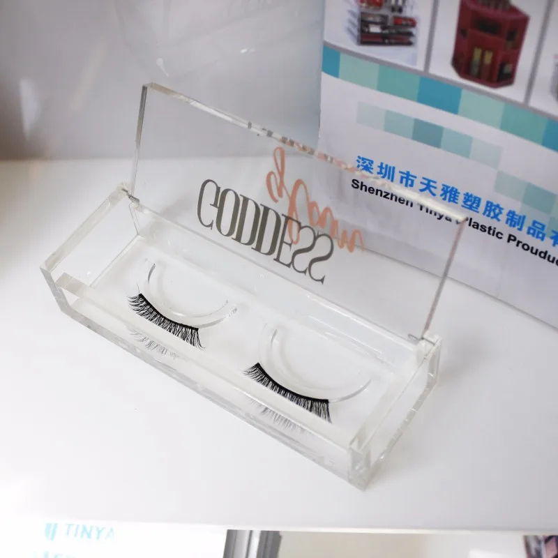 Acrylic Clear Eyelash Organizer Case Storage Lash Case Strip Eyelash ...