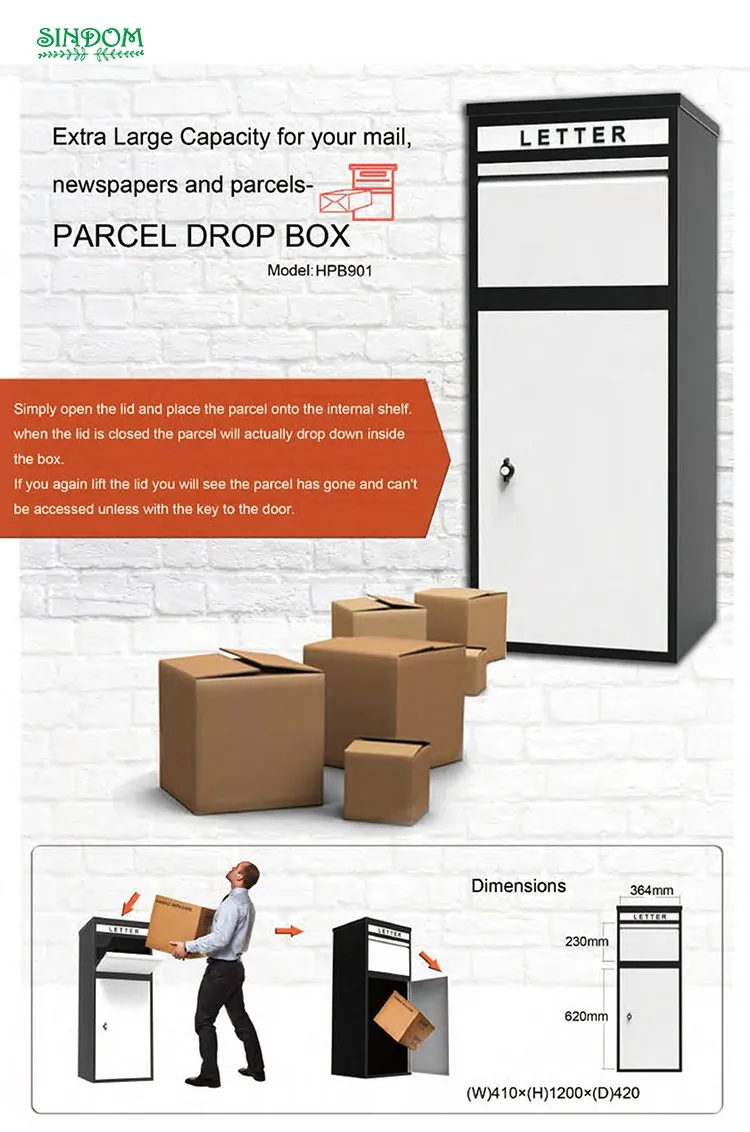 Sindom Galvanized Steel Large Volume Outdoor Parcel Drop Box - Buy ...