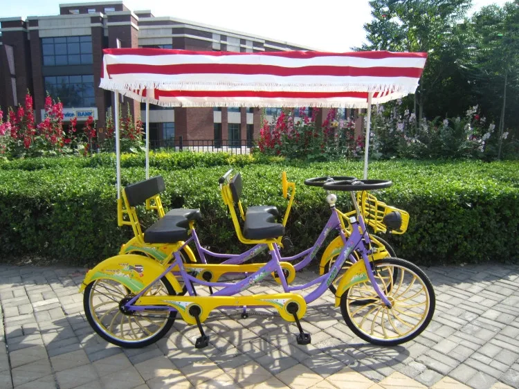 Top Selling 4 Person Quadricycle Tandem Surrey Bike For Sale - Buy High ...
