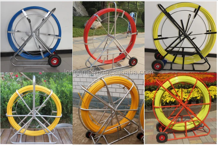 4.5mm-18mm 200m Cable Pulling Tools Fiberglass Snakes Electric Duct ...