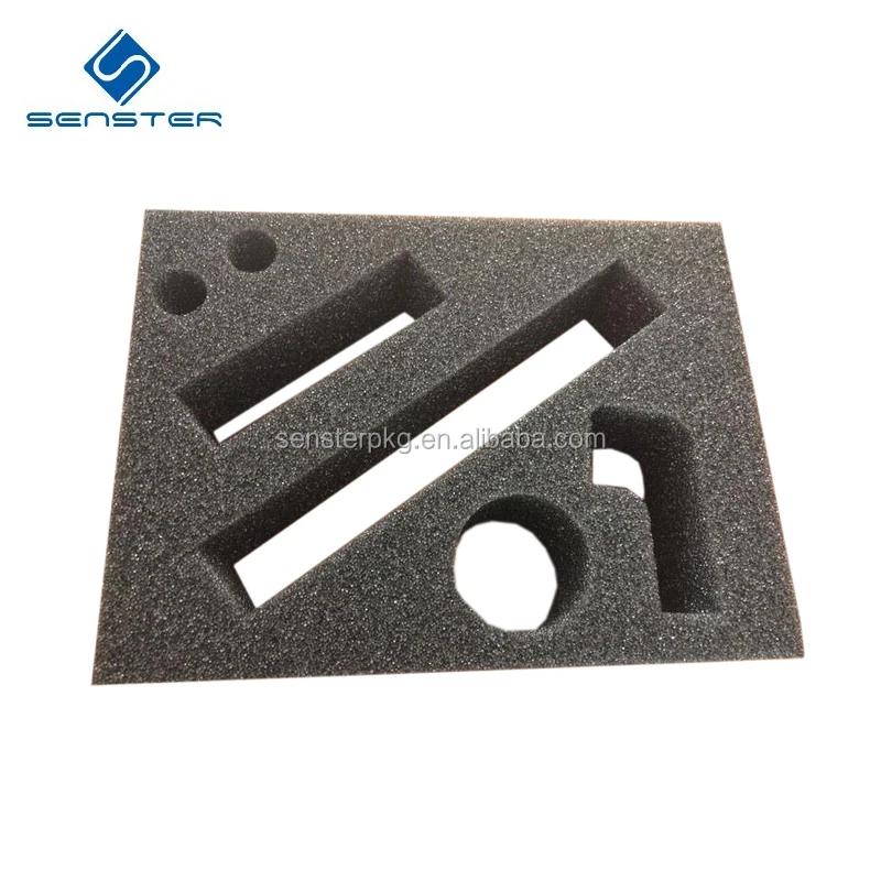Customized Die Cut Foam Sponge Box Packaging Insert Black Foam Sponge ...