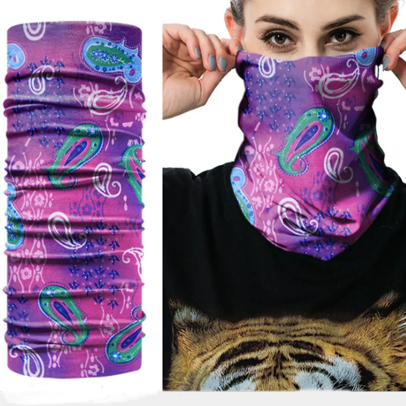 Custom Multifunction Half Face Mask Cycling Seamless Bike Bandana Mask ...