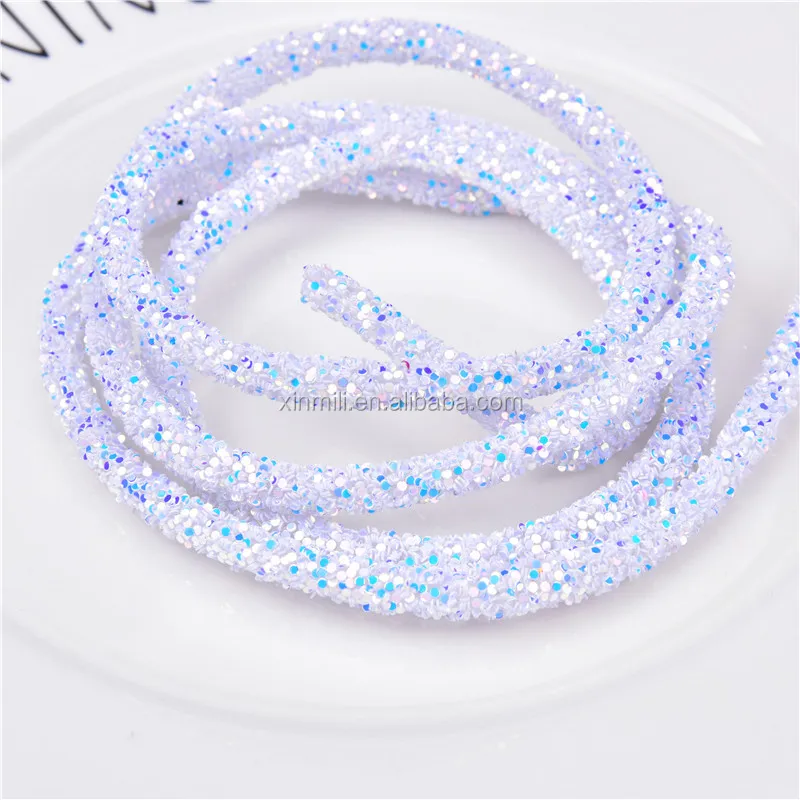 6mm Glitter Sequins Rhinestones Soft Tube Cord Rope String For Diy ...