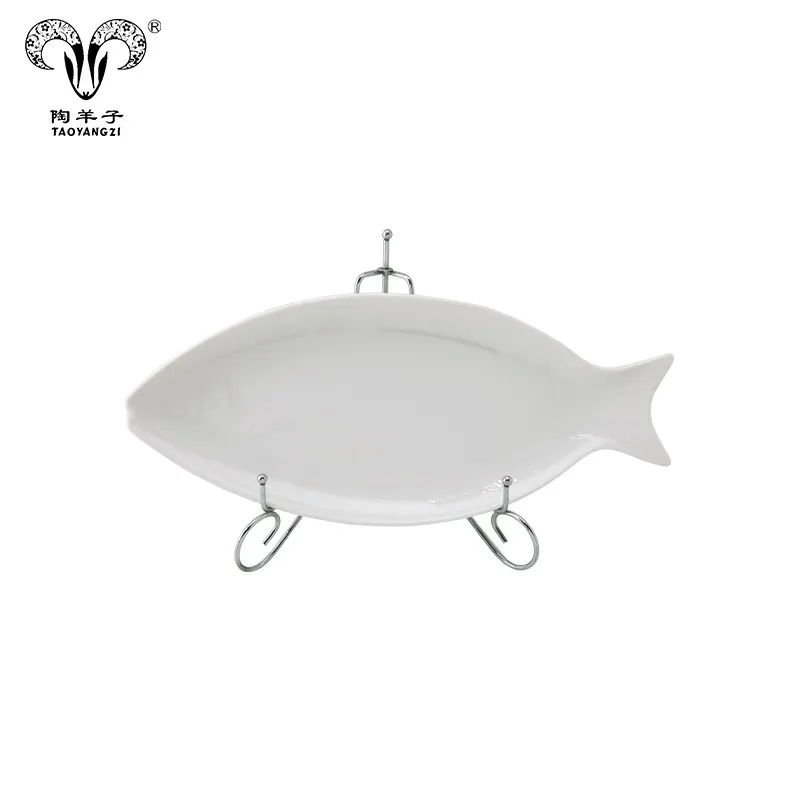 White 12 Inch 14inch 16inch 18inch Fish Shape Plate Fish Shape Plates ...