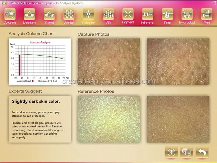 Skin Hair Analyzer - Portable Dermatoscope for Acne & Wrinkles