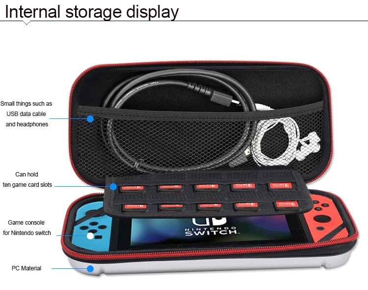 Crown Abs Hard Shell Pouch Case For Nin Tendo Switch Joy Con Console ...