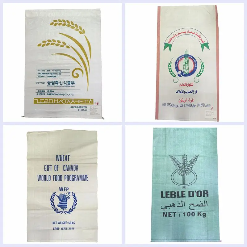 25kg 30kg 50kg PP Woven Rice Packaging Bags - Durable & Recyclable