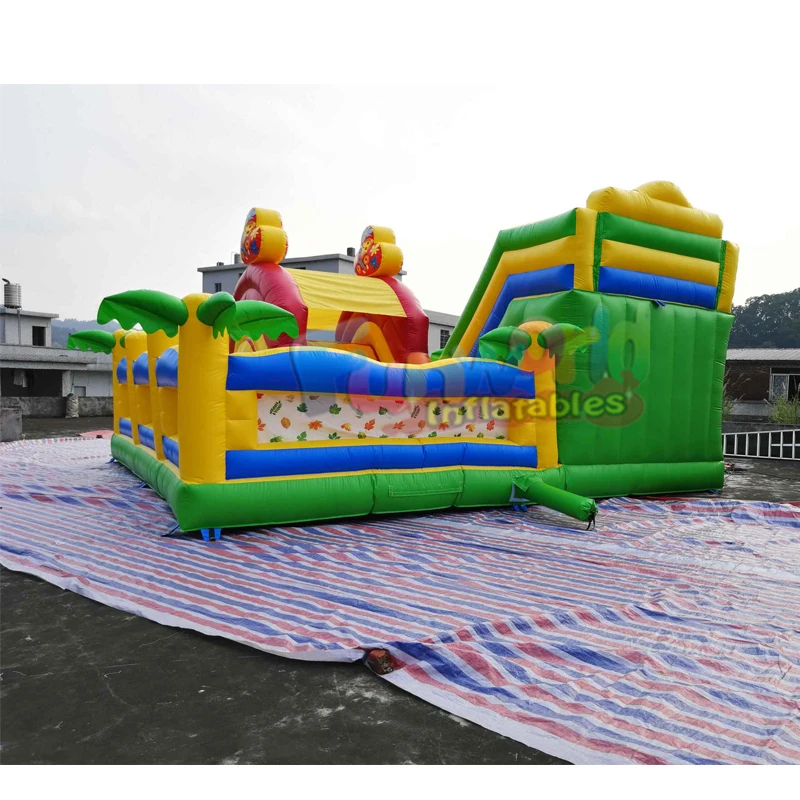 Funworld Juegos Inflables Bounce House Inflatable Fun City With Slide ...