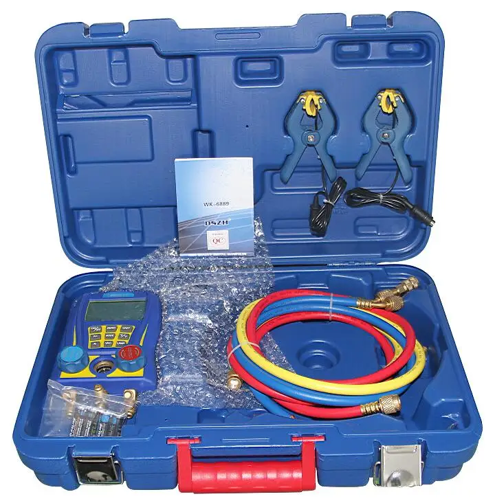 Dszh Wk-6889-l Multifunctional Digital Manifold Pressure Gauge For Many Refrigeration Gas - Buy ...