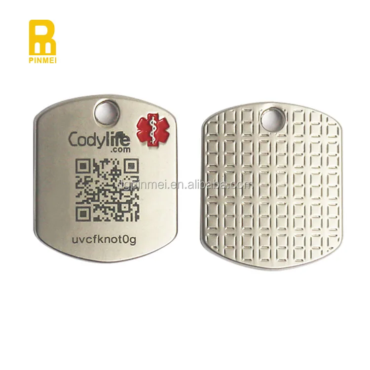 Custom Stainless Steel Metal Asset Tag Label Barcode Qr Code Id Number ...