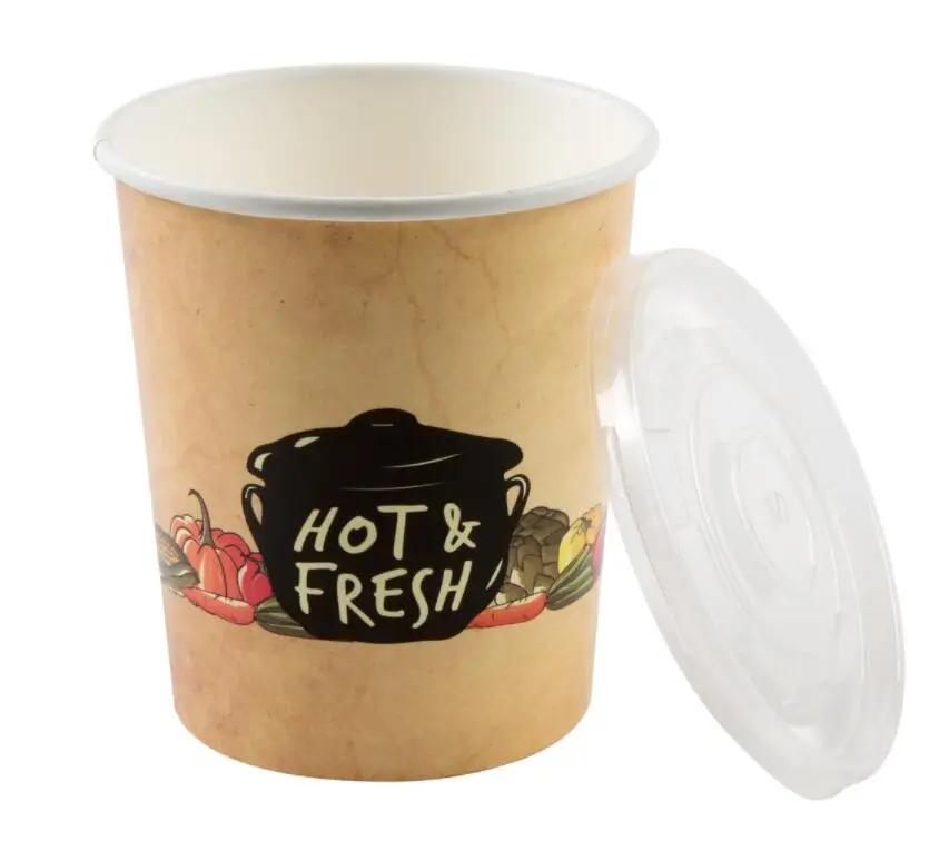 Customized 32 Oz Disposable Paper Soup Bowl,Custom Logo Paper Soup Cup ...