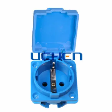 Uchen Factory Supply Ip44 16a Power Socket Schuko - Buy Power Socket ...