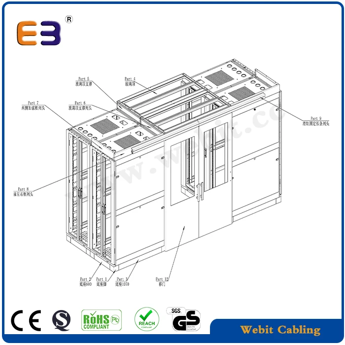 Server Rack Connected Electrostatic Raised Floor for Data Center
