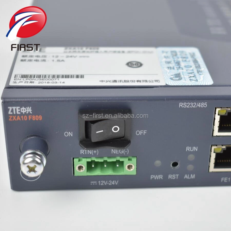 ZTE F809 ZTE ZXA10 F809 industrial ONU of the fixed box type and with 4 ...
