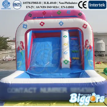 Mermaid Inflatable Water Slide Inflatable Slide With Pool Inflatable ...