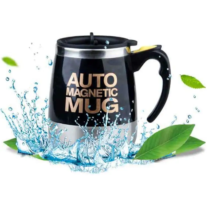400ml Auto Magnetic Mug Stainless Steel Lazy Auto Stirring Coffee Mug ...