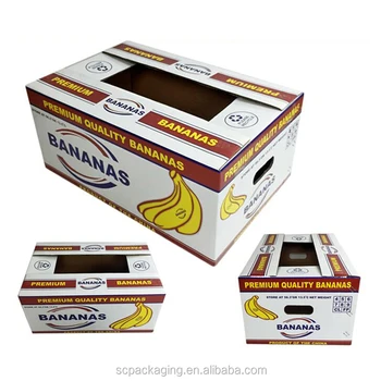 Factory Direct Sale Paper Cardboard Banana Fruit Box Packaging - Buy ...