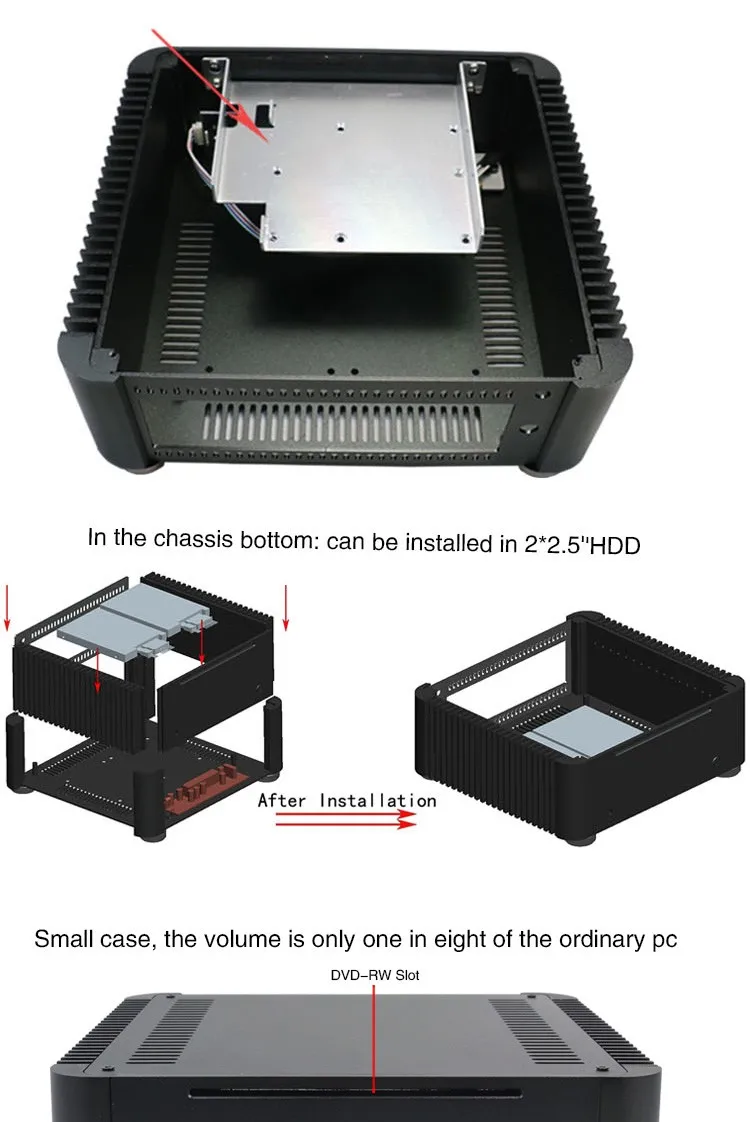 Mpc-t8 Mini Chassis Pc Case With Cd Slot - Buy Mini Chassis,Thin Mini ...