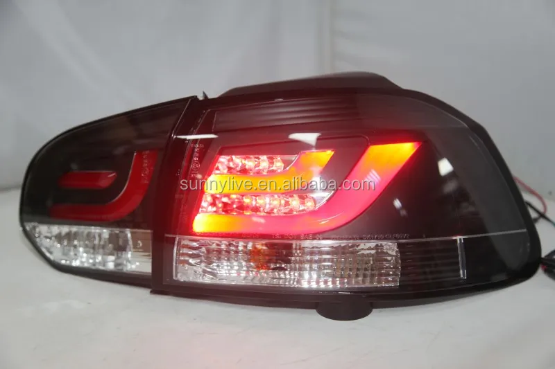 For Volkswagen Golf 6 Led Tail Lamp Clear Cover Black Housing Sn - Buy ...