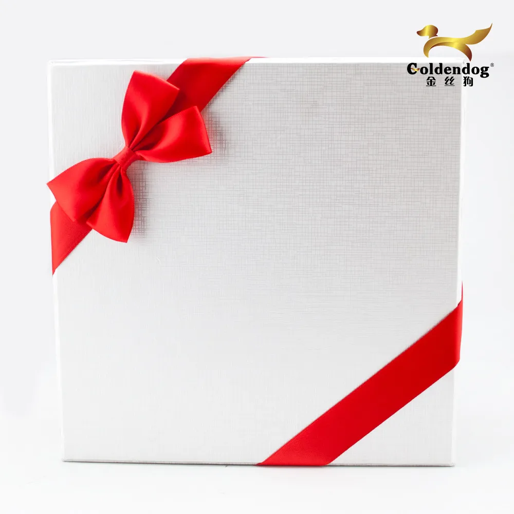 Hot Custom Red Handmade Gift Boxes Packing Ribbon Bow With Elastic Loop ...