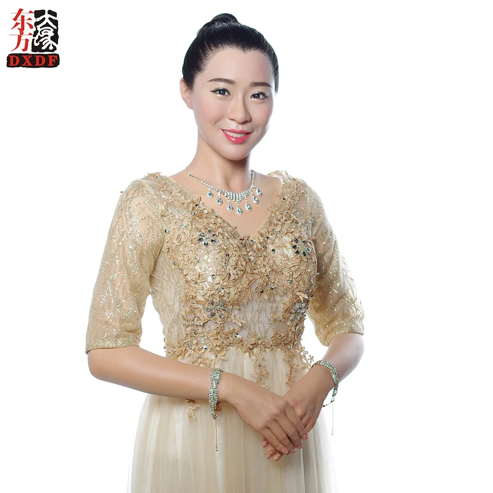 Realistic Human Size Beauty Wax Robot for Hotel Interactivity