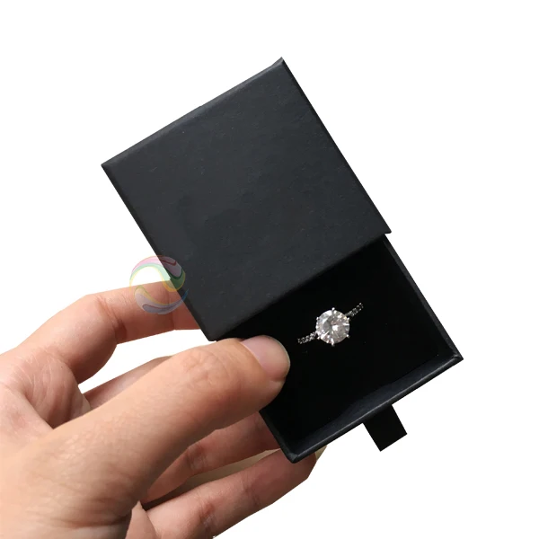 Wholesale Recycled Paper Cardboard Drawer Jewellery Ring Boxes with Insert