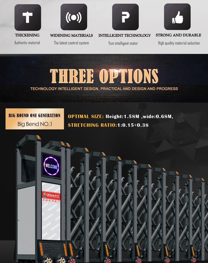 Automatic Expandable Government Entry Gate Main Retractable Gate ...