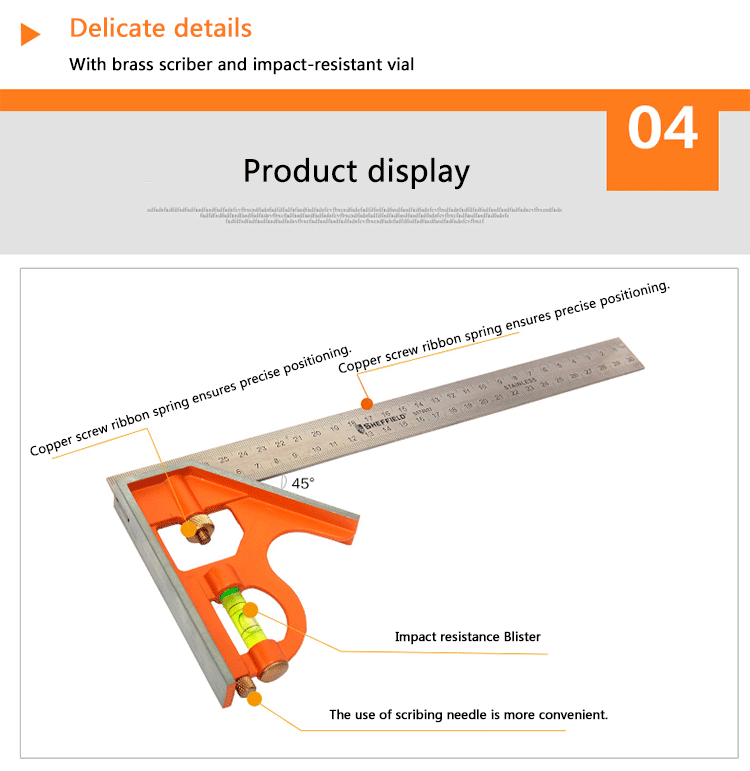 Stainless Steel Makes Adjustable Square Ruler Durable Combination ...