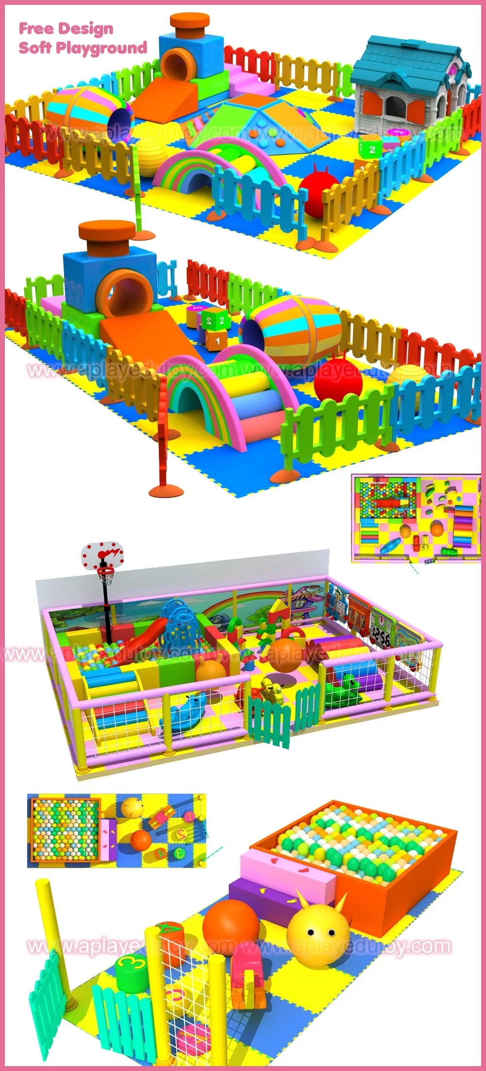 Babies Commercial Indoor Playground Area Foam Padded Equipment Toddler ...