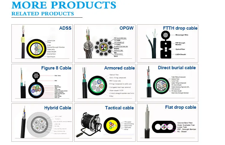 Amoured Fiber Optic 24 Core 24 Strand Fiber Optic Cable Metallic 24f ...
