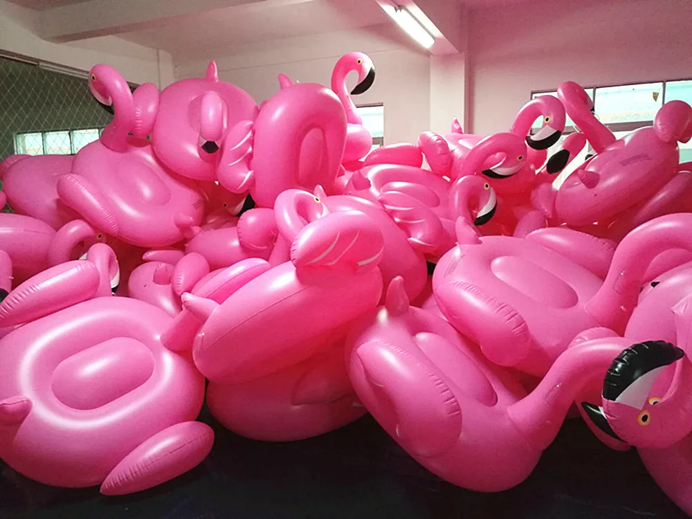 Summer Beach Pink Inflatable Flamingo Pool Float