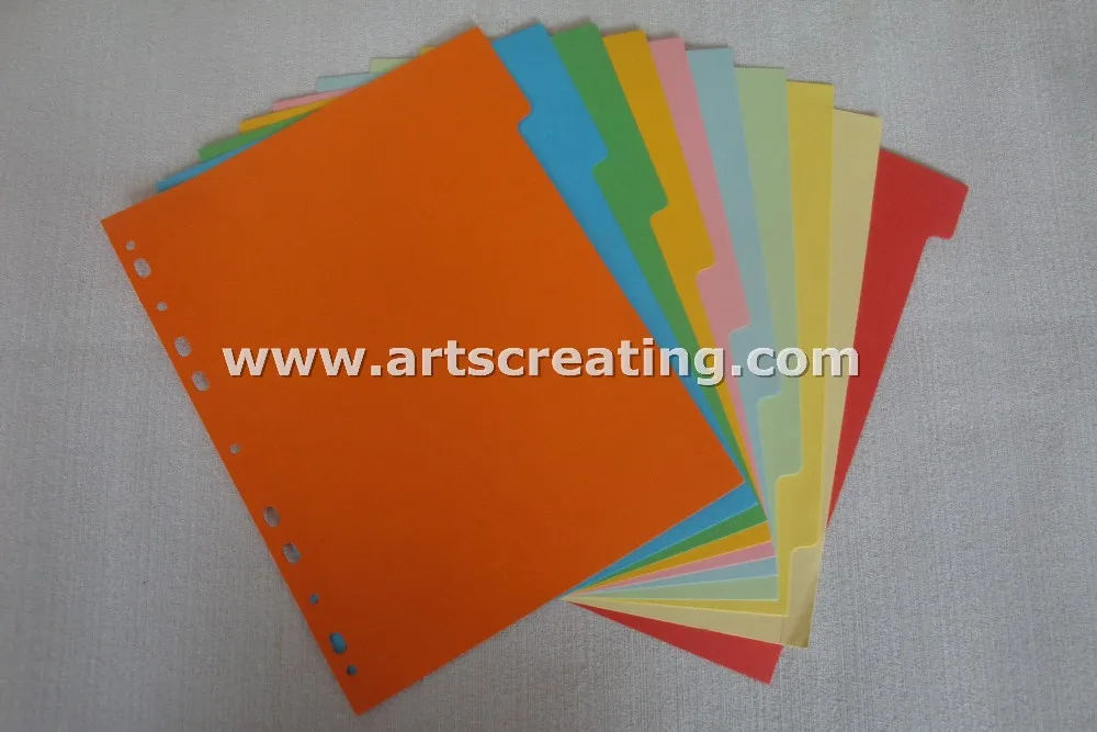 Colorful Paper Cardboard File Dividers/document Paper Divider - Buy ...