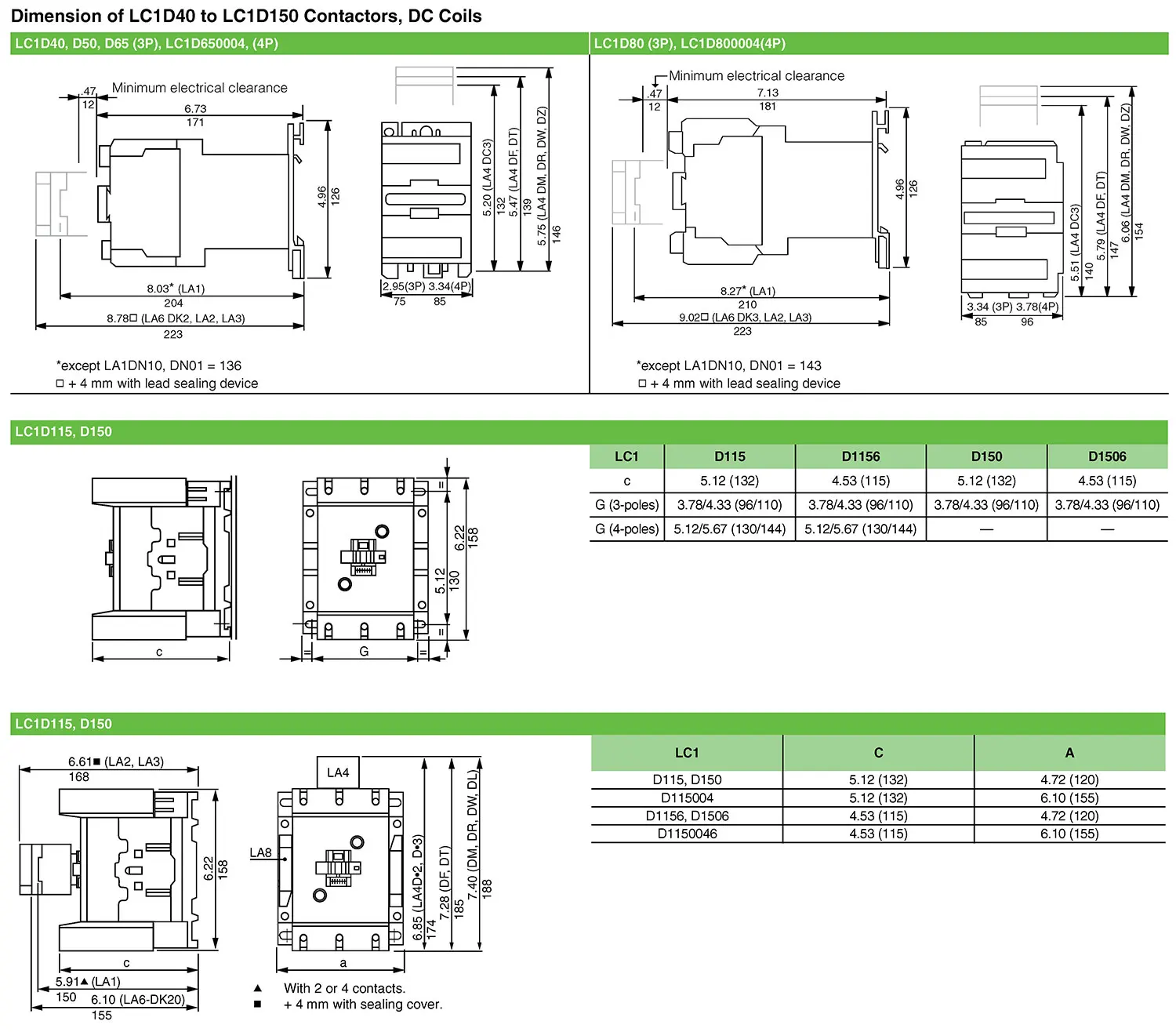 Lc1d Magnetic Contactor Lc1d09 Lc1d12 Lc1d18 Lc1d25 Lc1d32 Lc1d40 ...