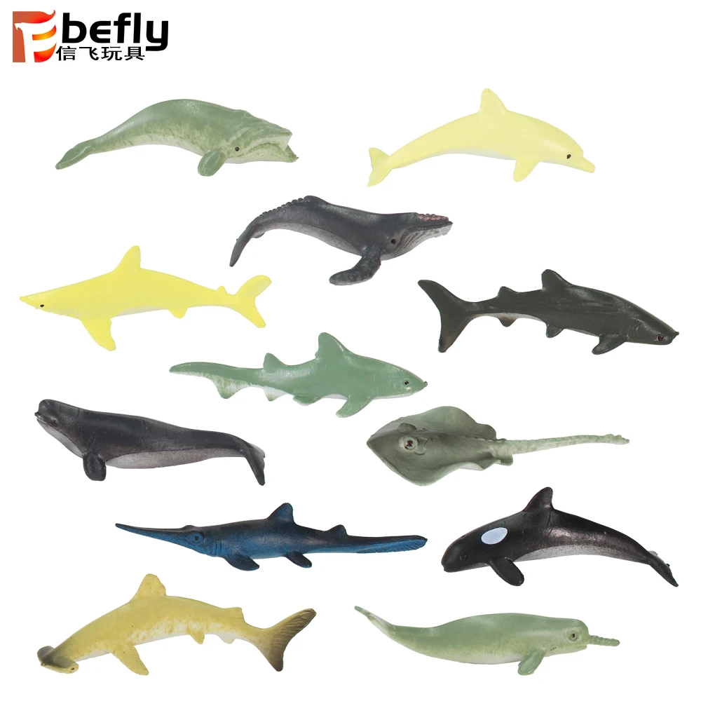 Wholesale Deep Ocean Animal Model Small Plastic Toy Shark - Buy Small ...
