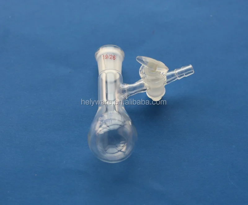 25~2000ml Lab use airfree pear shaped reaction flask Kjeldahl Schlenk ...