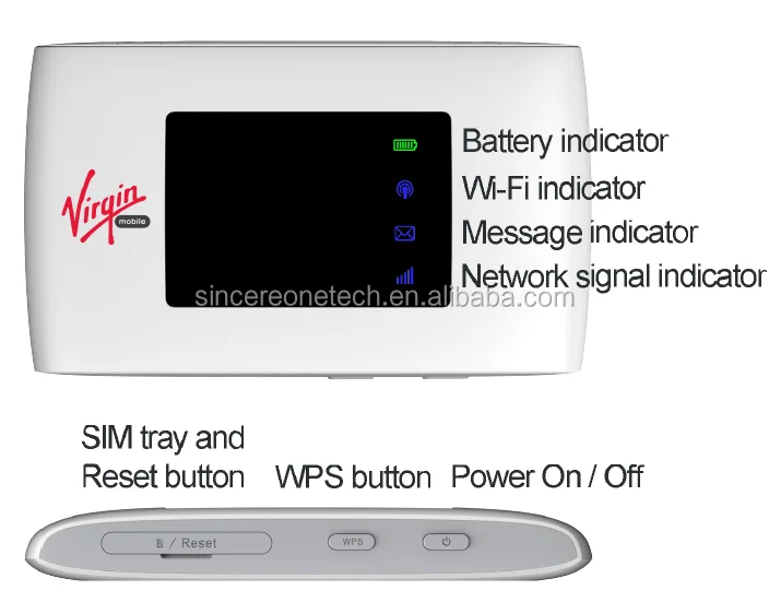 ZTE MF920VS 4G Hotspot with LCD Screen - LTE Cat4 Router