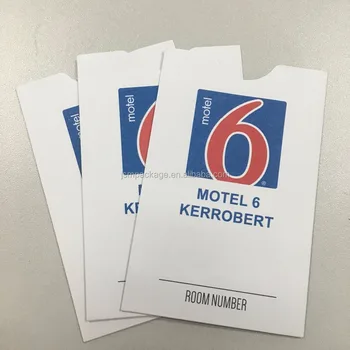 Custom Small Kraft Paper Hotel Key Card Jacket White Business Envelopes ...