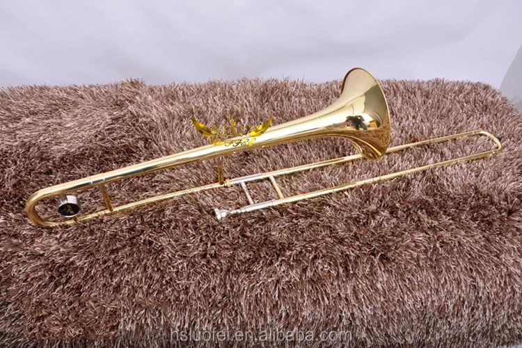 Roffee Musical Brasswind Instrument Gold Lacquer Alto Bb Trombone - Buy ...